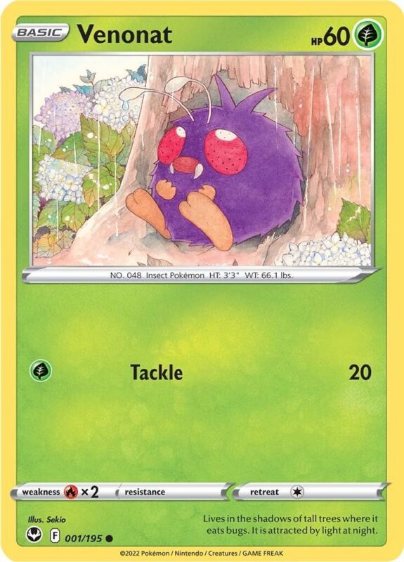 Bekijk de waarde van de Venonat 001/195 Pokemon kaart uit Silver ...