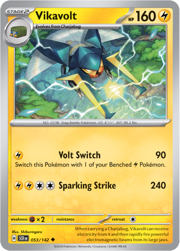 Wat is Vikavolt 053/142 uit Stellar Crown waard? - Pokemonkaart.nl