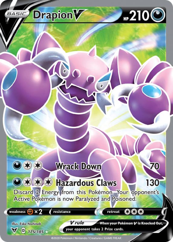 Bekijk als eerste de Drapion V 182 Pokemon kaart uit de net verschenen Lost Origin set op ...