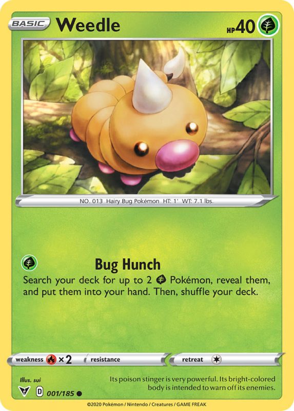 Check de actuele waarde van je Weedle 1/185 kaart