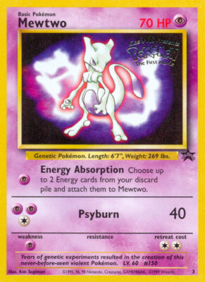 Check de actuele waarde van je Mewtwo 3 kaart uit de Wizards Black Star ...