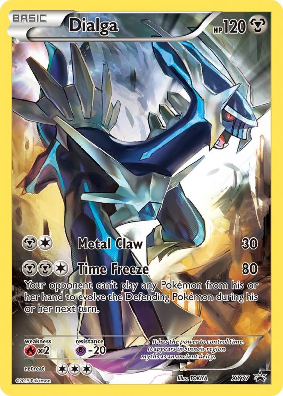 Check de actuele waarde van je Dialga XY77 kaart uit de XY Promos set.