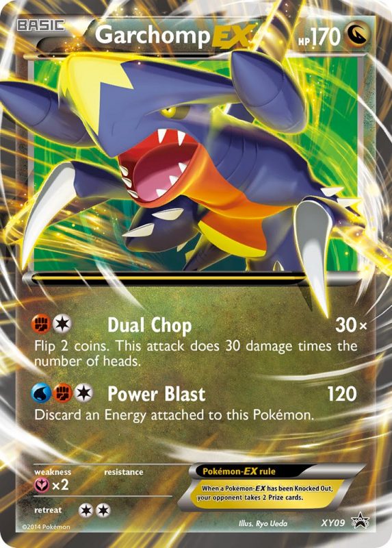 Check de actuele waarde van je Garchomp-EX XY09 kaart uit de XY Promos set.