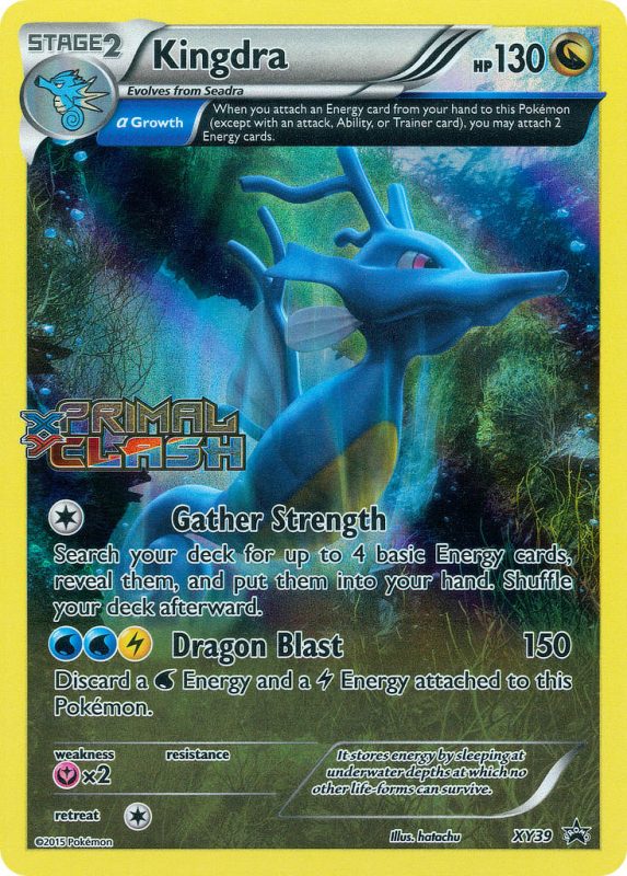 Check de actuele waarde van je Kingdra XY39 kaart uit de XY Promos set.