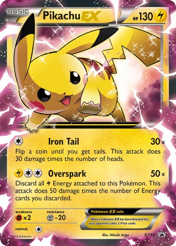 Check de actuele waarde van je Pikachu-EX XY84 kaart uit de XY Promos set.