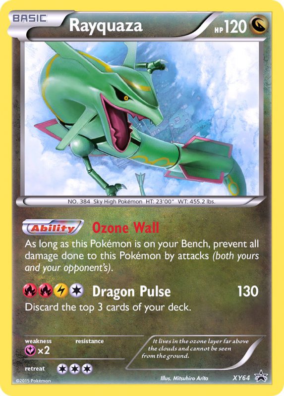Check de actuele waarde van je Rayquaza XY64 kaart uit de XY Promos set.