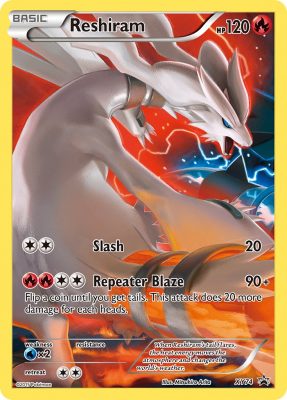 Check de actuele waarde van je Reshiram XY74 kaart uit de XY Promos set.