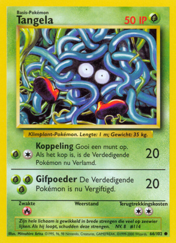 Check de actuele waarde van je Tangela 96/130 kaart uit de Base Set 2 set.
