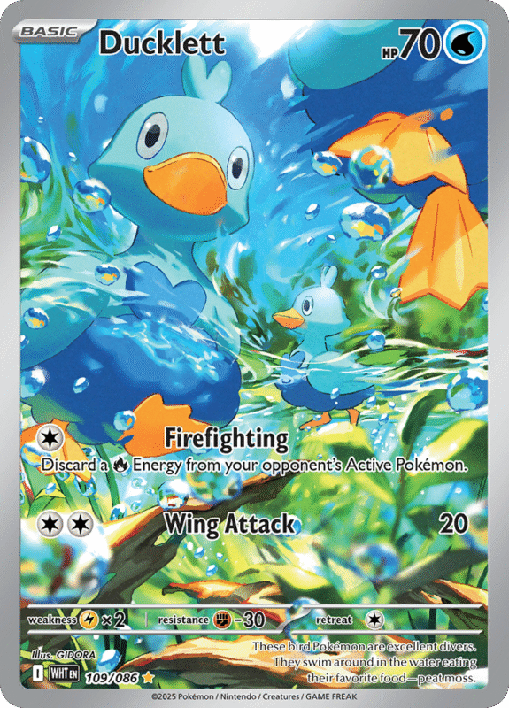 Wat is Ducklett 109/086 uit White Flare waard? - Pokemonkaart.nl