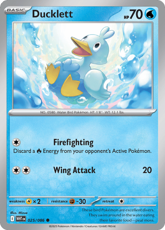 Wat is Ducklett 025/086 uit White Flare waard? - Pokemonkaart.nl