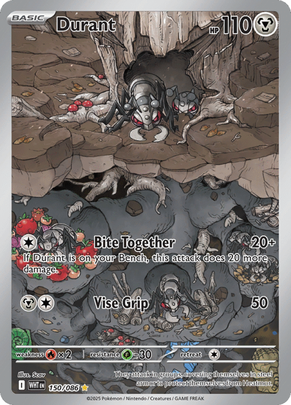 Wat is Durant 150/086 uit White Flare waard? - Pokemonkaart.nl