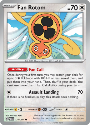 Wat is Fan Rotom 171/217 uit Ascended Heroes waard? - Pokemonkaart.nl