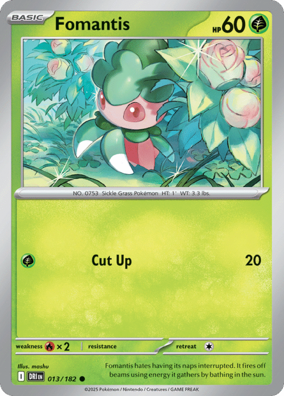 Wat is Fomantis 013/182 uit Destined Rivals waard? - Pokemonkaart.nl