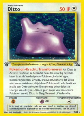 Wat is Ditto 3/62 uit Fossil NL waard? - Pokemonkaart.nl