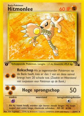Wat is Hitmonlee 22/62 uit Fossil NL waard? - Pokemonkaart.nl
