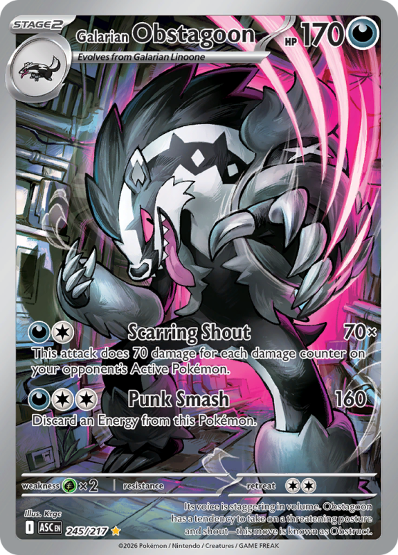 Wat is Galarian Obstagoon 245/217 uit Ascended Heroes waard ...