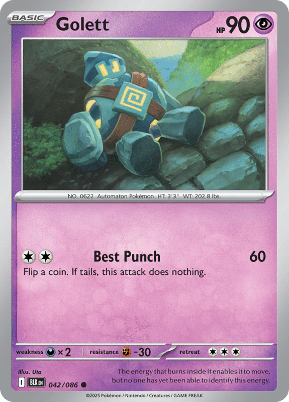 Wat is Golett 042/086 uit Black Bolt waard? - Pokemonkaart.nl