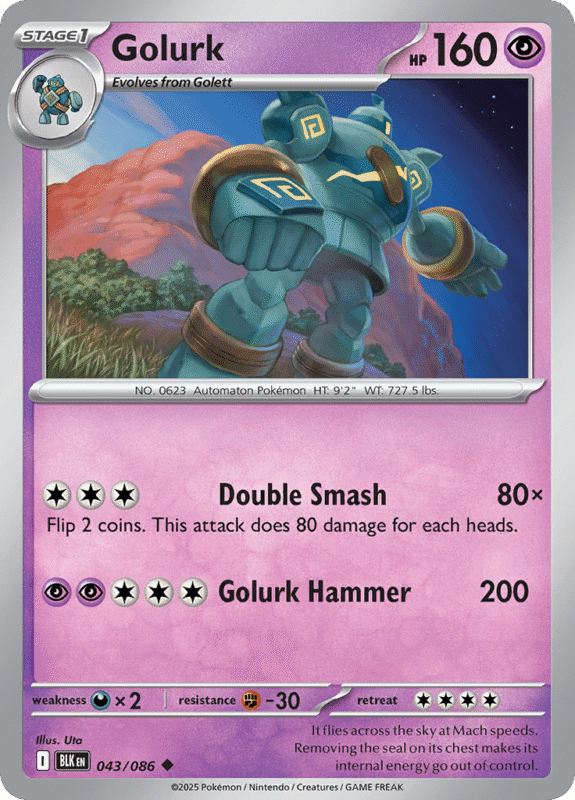 Wat is Golurk 043/086 uit Black Bolt waard? - Pokemonkaart.nl