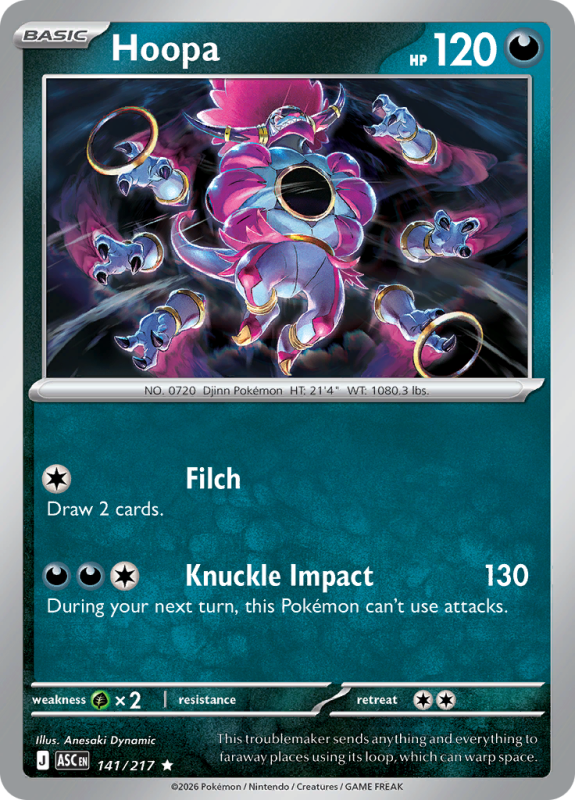 Wat is Hoopa 141/217 uit Ascended Heroes waard? - Pokemonkaart.nl