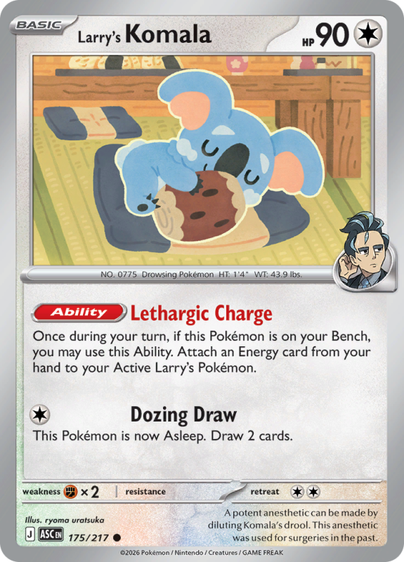 Wat is Larry's Komala 175/217 uit Ascended Heroes waard? - Pokemonkaart.nl