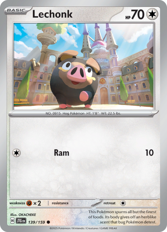 Wat is Lechonk 139/159 uit Journey Together waard? - Pokemonkaart.nl