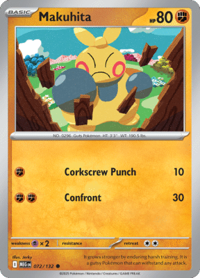 Wat is Makuhita 72/132 uit Mega Evolution waard? - Pokemonkaart.nl