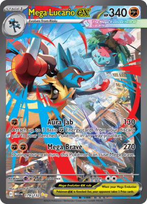 Wat is Mega Lucario ex 179/132 uit Mega Evolution waard? - Pokemonkaart.nl