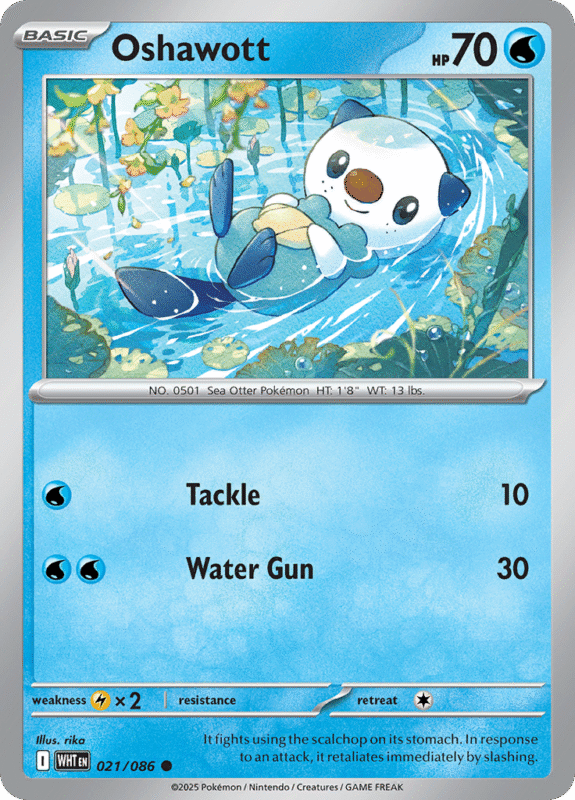 Wat is Oshawott 021/086 uit White Flare waard? - Pokemonkaart.nl
