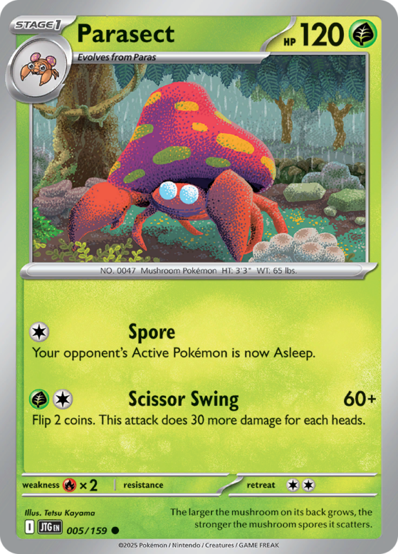 Wat is Parasect 005/159 uit Journey Together waard? - Pokemonkaart.nl