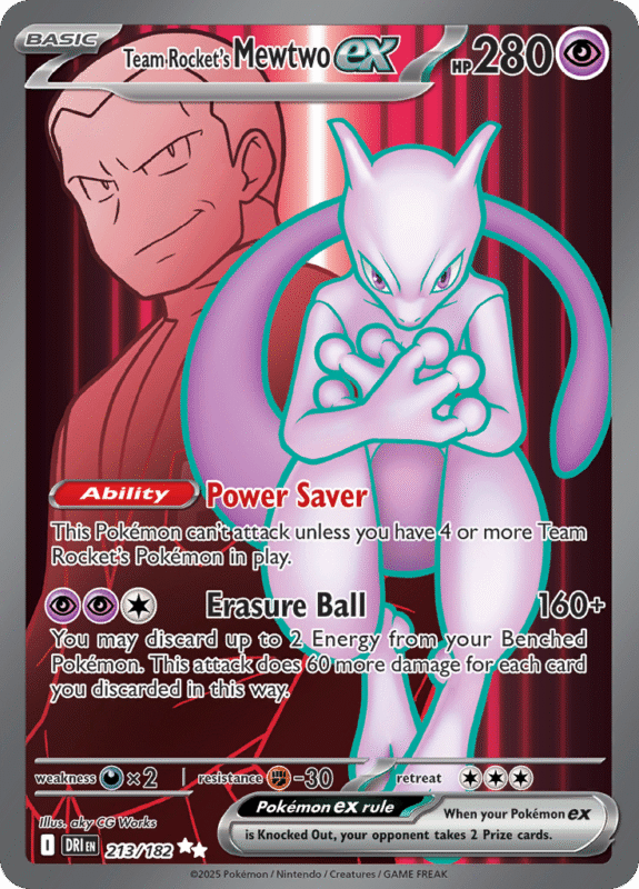Wat is Team Rocket's Mewtwo ex 213/182 uit Destined Rivals waard ...