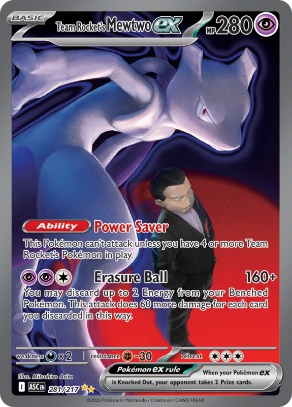 Wat is Team Rocket's Mewtwo ex 281/217 uit Ascended Heroes waard ...