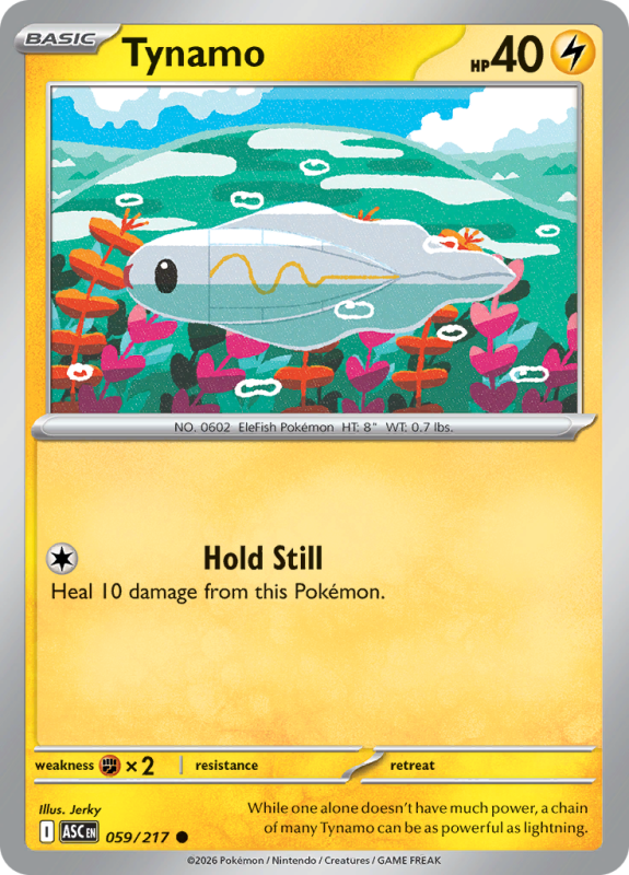 Wat is Tynamo 059/217 uit Ascended Heroes waard? - Pokemonkaart.nl