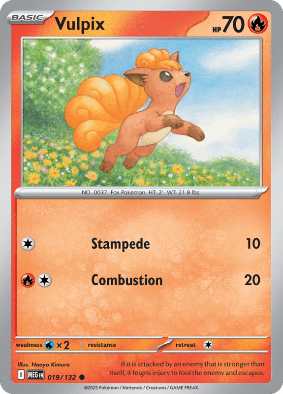 Wat is Vulpix 19/132 uit Mega Evolution waard? - Pokemonkaart.nl
