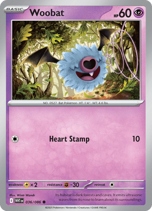 Wat is Woobat 036/086 uit White Flare waard? - Pokemonkaart.nl