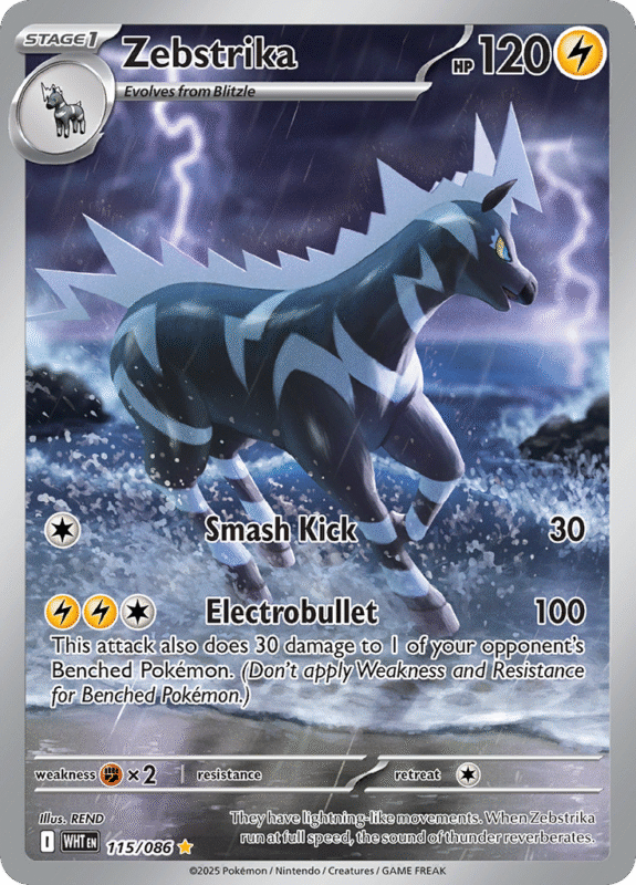 Wat is Zebstrika 115/086 uit White Flare waard? - Pokemonkaart.nl
